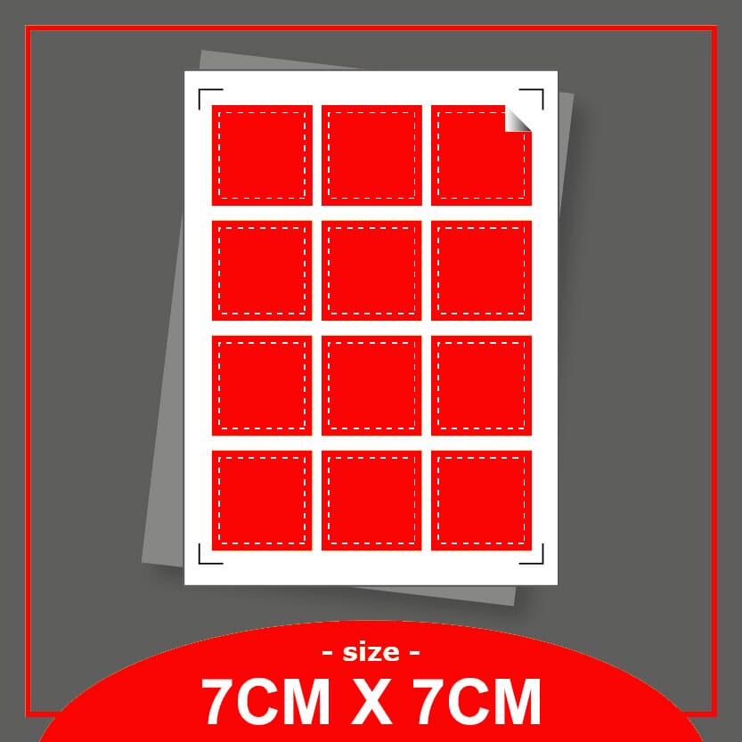 Square Shape - Size 7cm (Semi) - YZPrinter